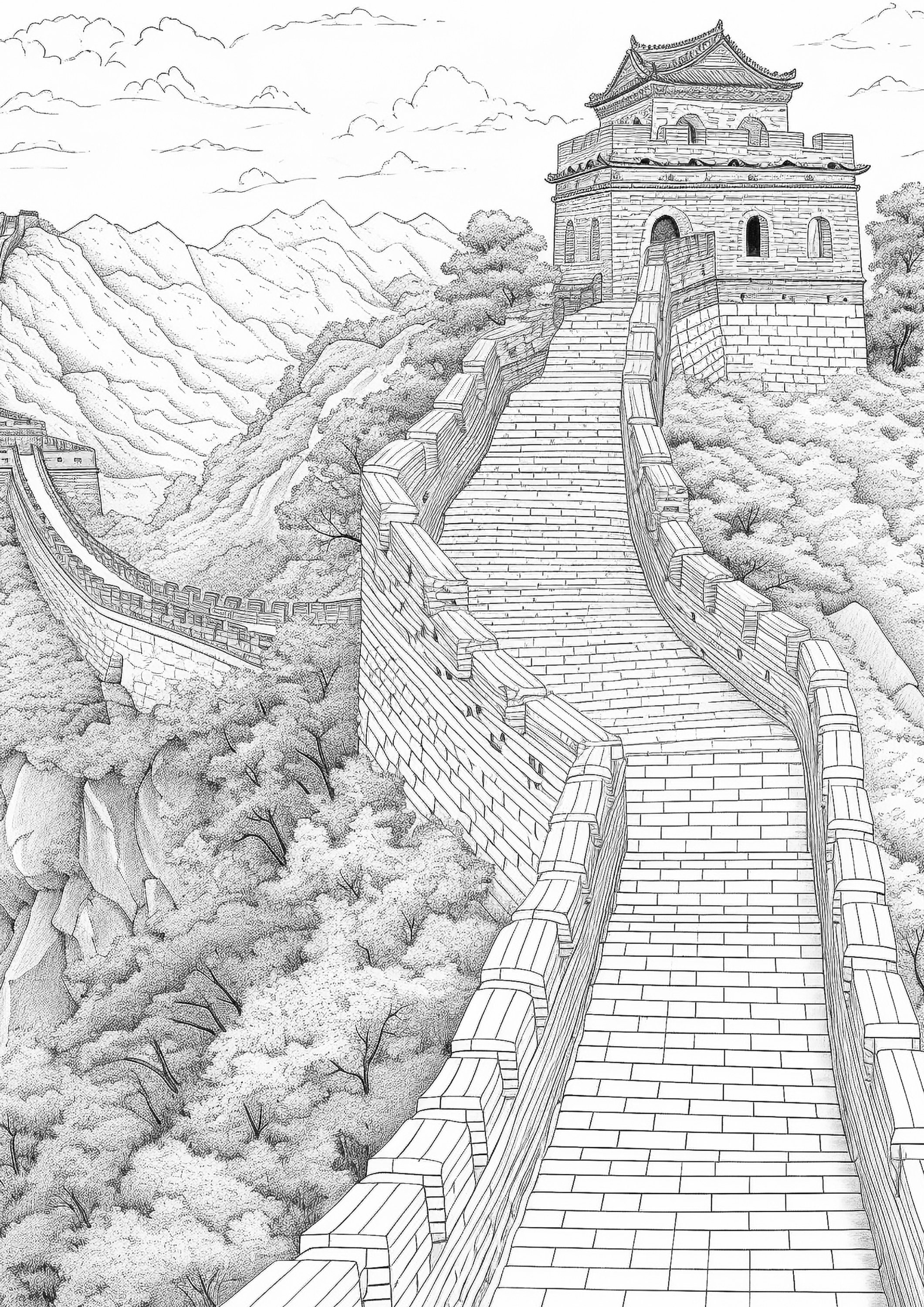 40 Chinese Coloring Pages Coloring Book, Printable PDF File, Stoner ...