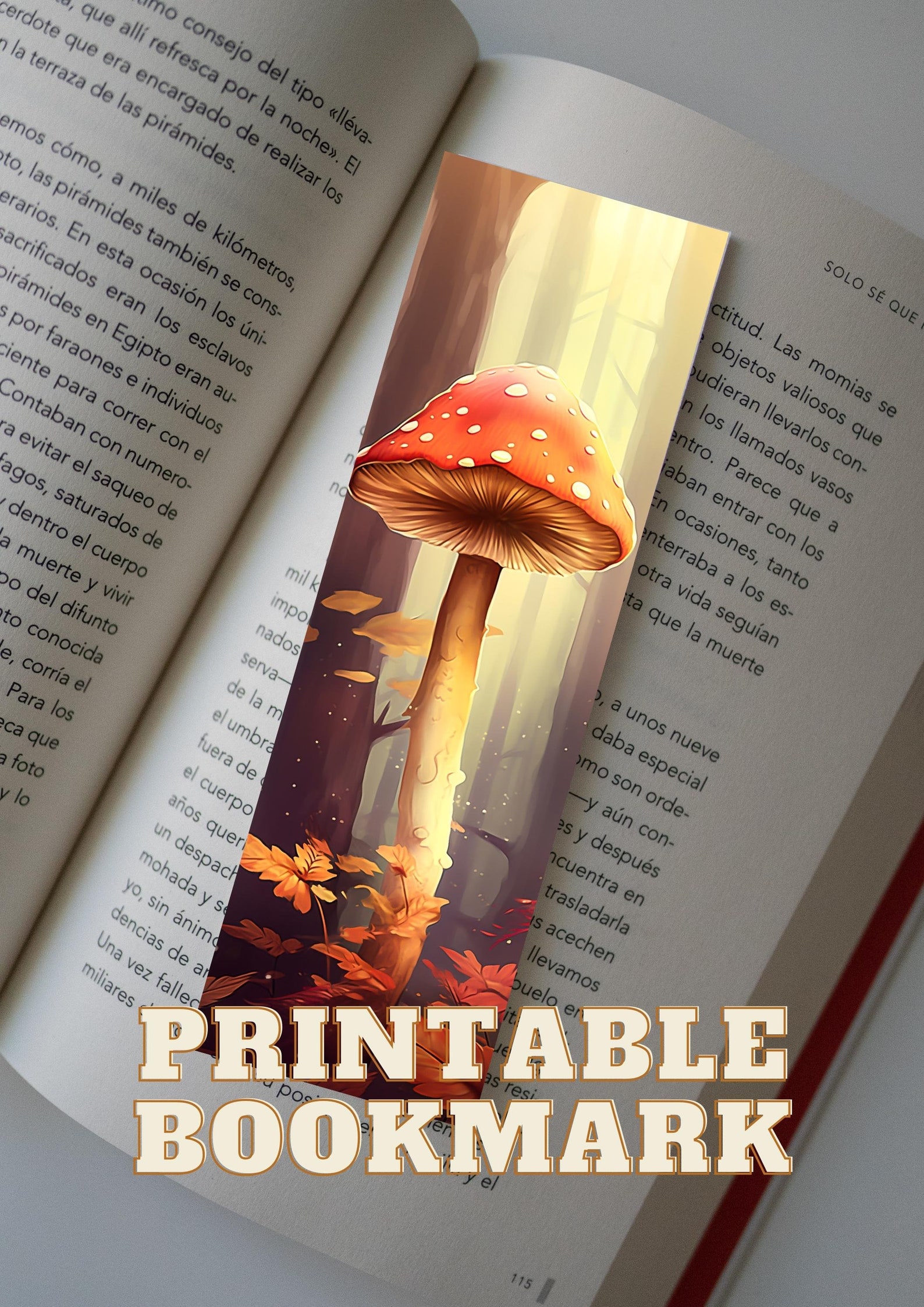 15 Mushroom Art Bookmarks Marque Page, Instant Print, Bookmark Bundle ...
