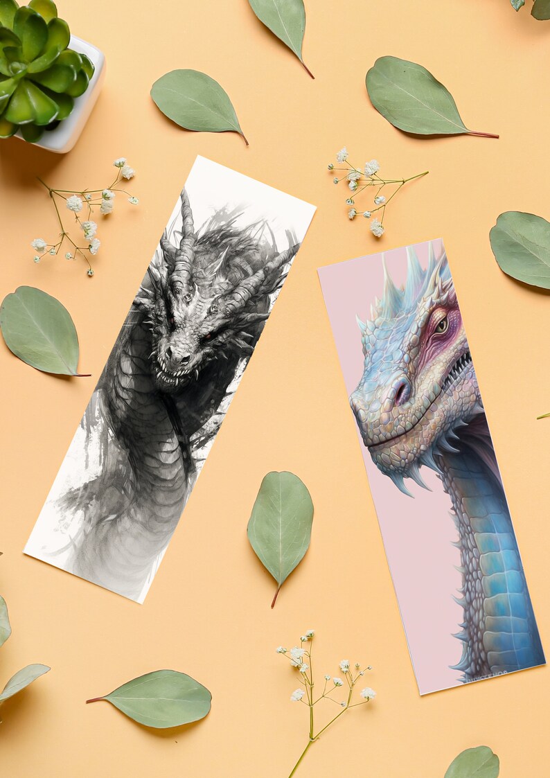 15 Dragon Bookmarks Marque Page, Instant Download, Bookmark Bundle ...
