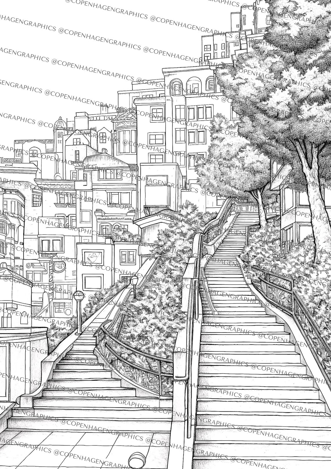 40 Los Angeles Coloring Pages Coloring Book, Printable PDF File, Stoner ...