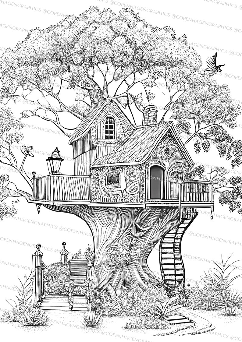 Coloring Book 18 Dreamy Cabins Adult Coloring Book coloring Book Pdf ...