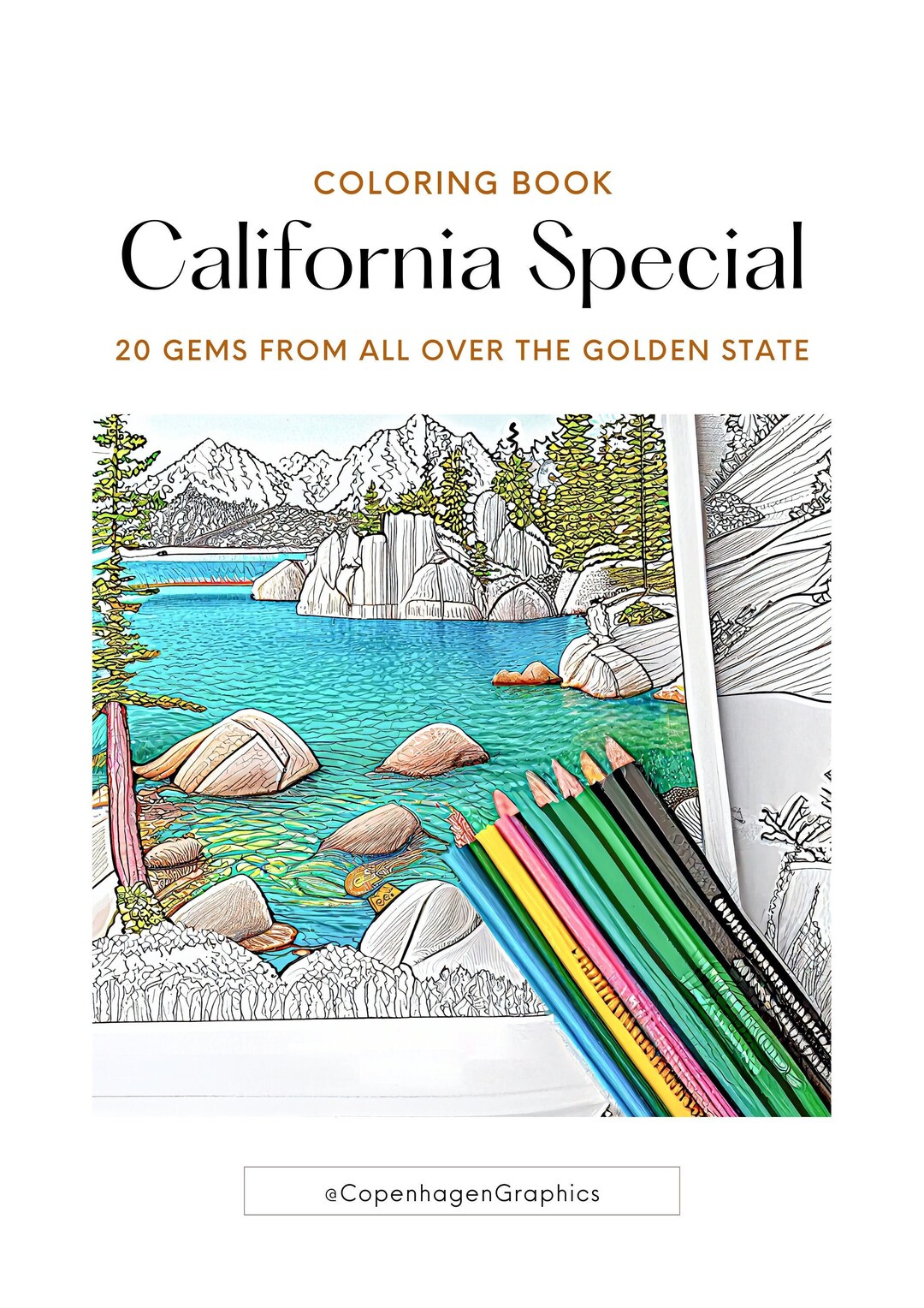 Coloring Book 20 Pics of Cali Adult Coloring Book - Etsy