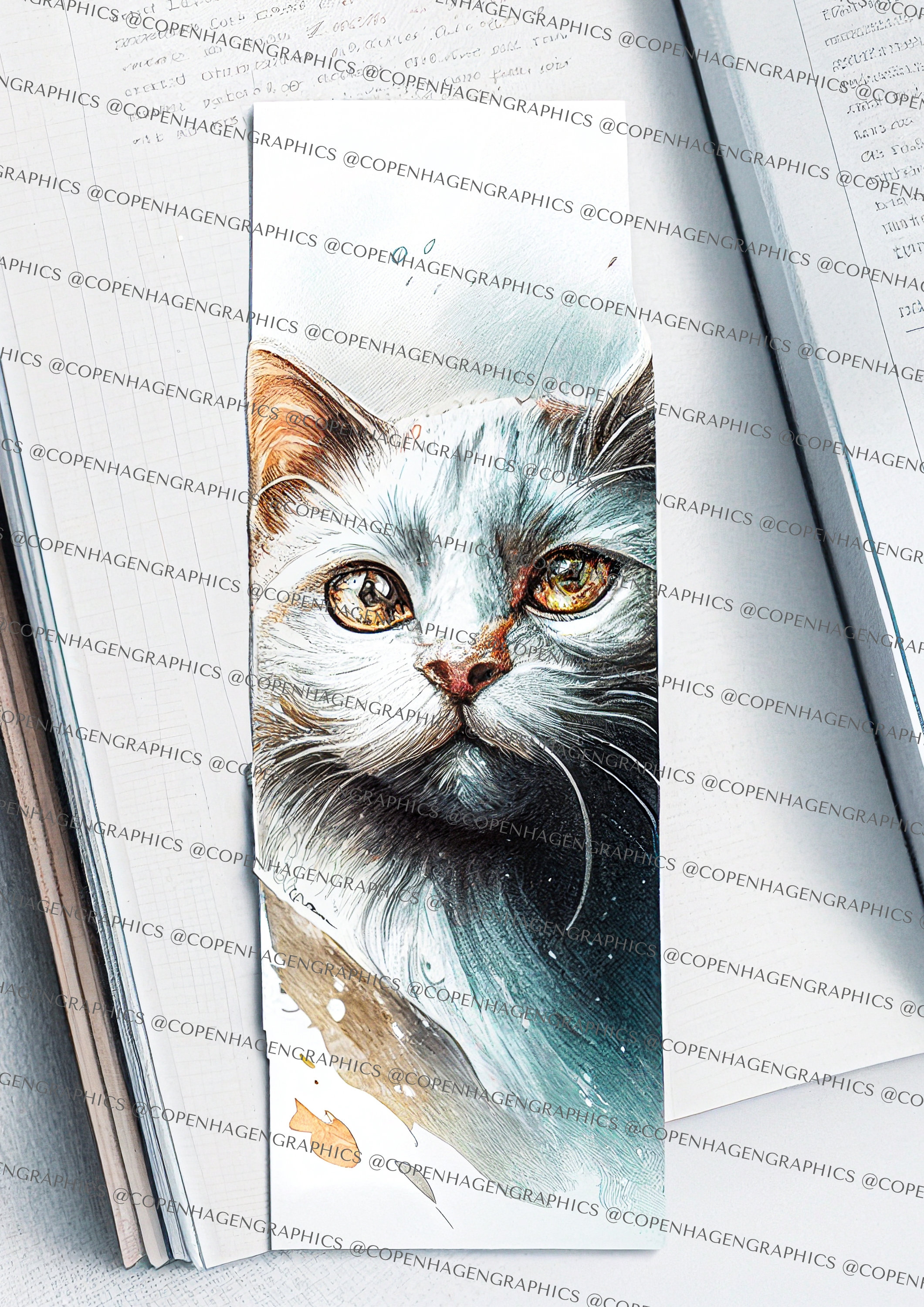 Cat Bookmark Marque Page 12 Cat Bookmarks instant Download Cute ...