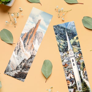 14 Mountain Bookmarks Marque Page, Instant Download, Bookmark Bundle ...
