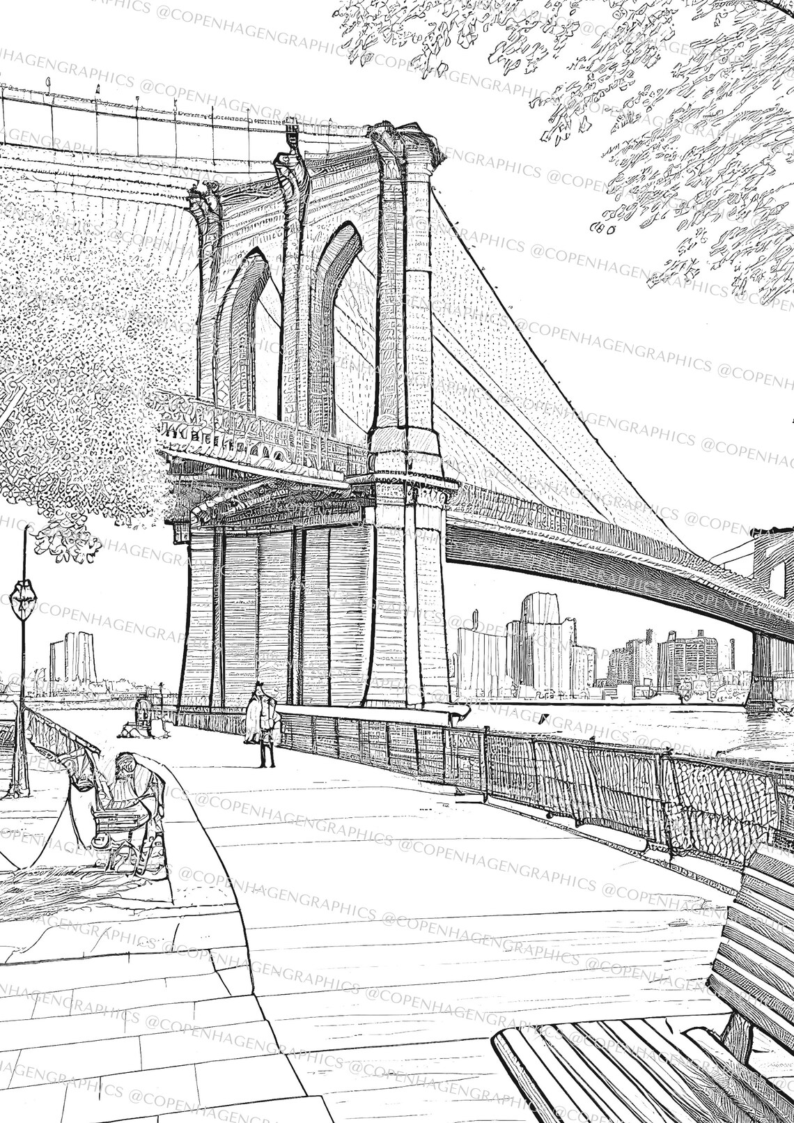 Coloring Book 20 New York Pics Adult Coloring Book coloring Book Pdf ...