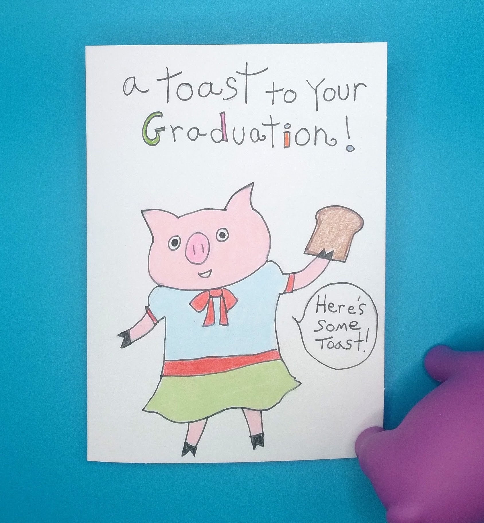 Graduation Card, Funny Graduation Card, Cute Graduation Card, Happy ...