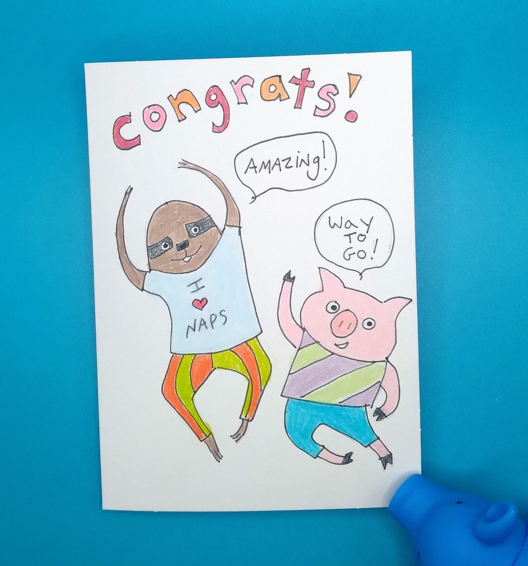 Congratulations Card, Funny Congratulations Card, Cute Congrats Card ...