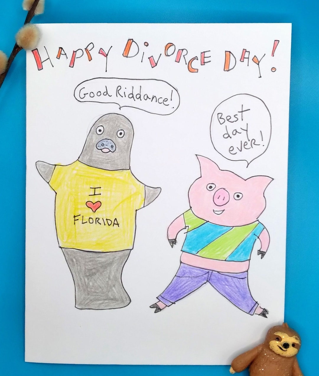 Divorce Card, Funny Divorce Card, Humorous Card, Divorce ...