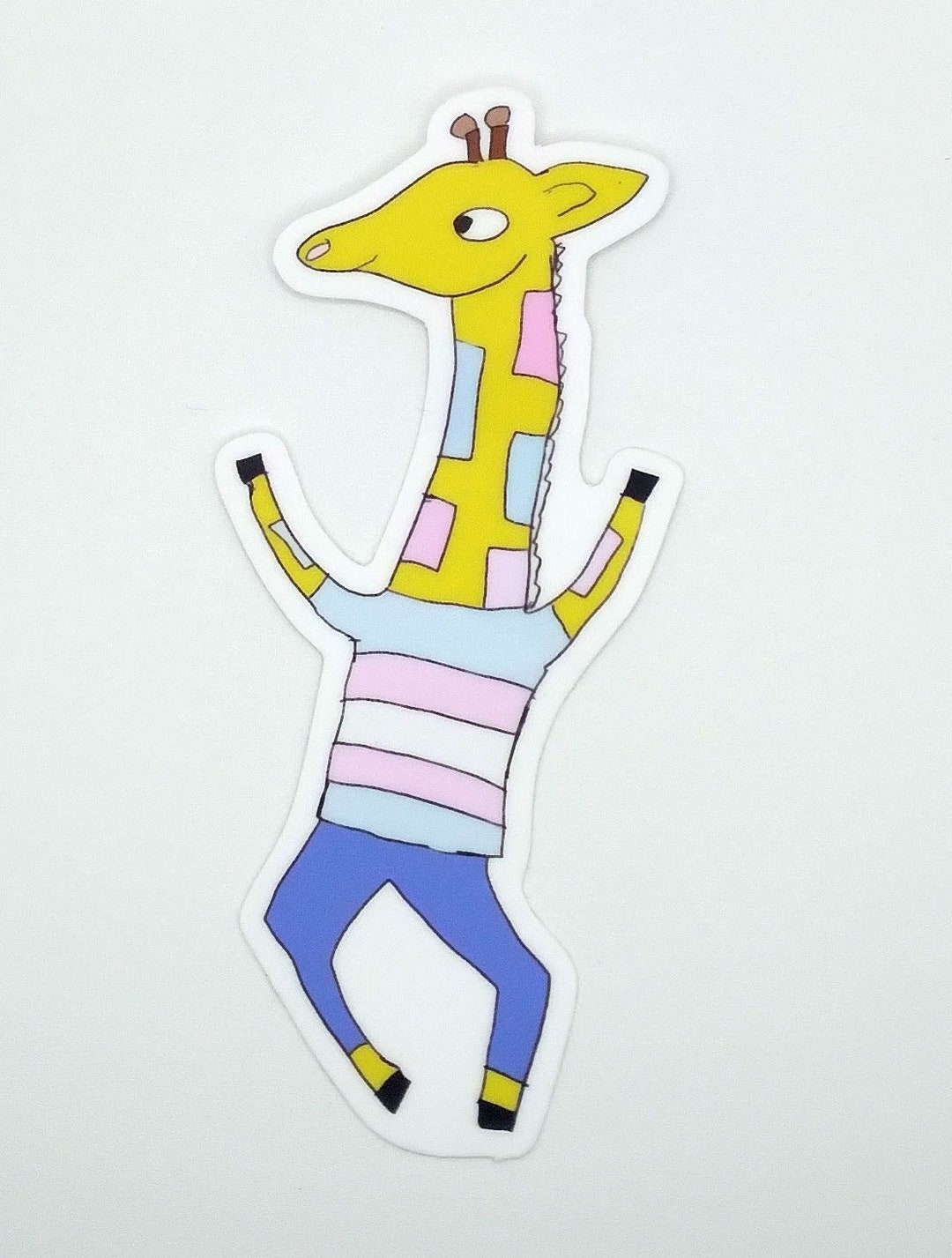 Trans Pride Sticker. Trans Giraffe, Cute Trans Sticker, Transgender ...