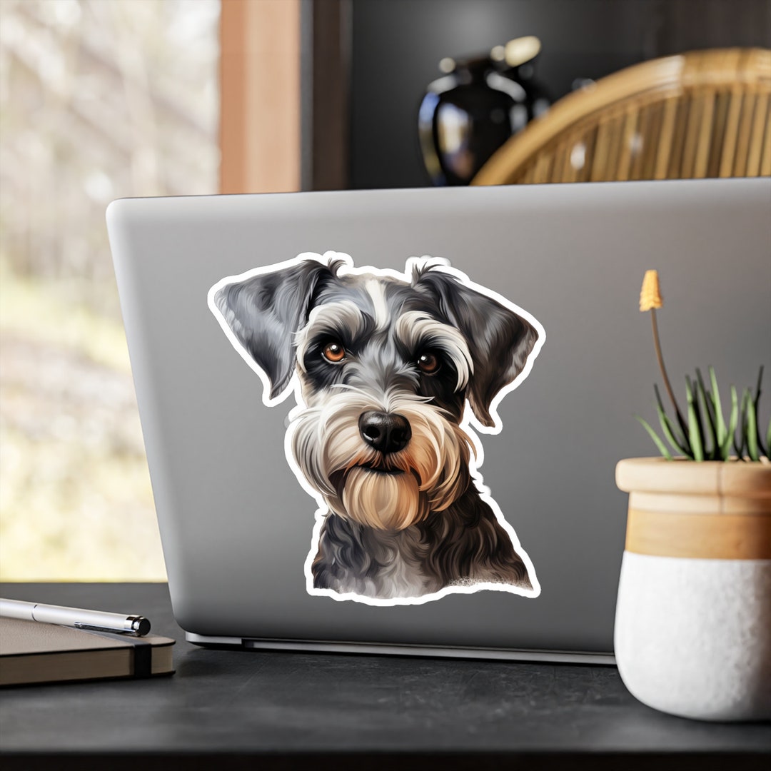 Miniature Schnauzer Dog Decal Sticker, Sticker for Journal Notebook for ...