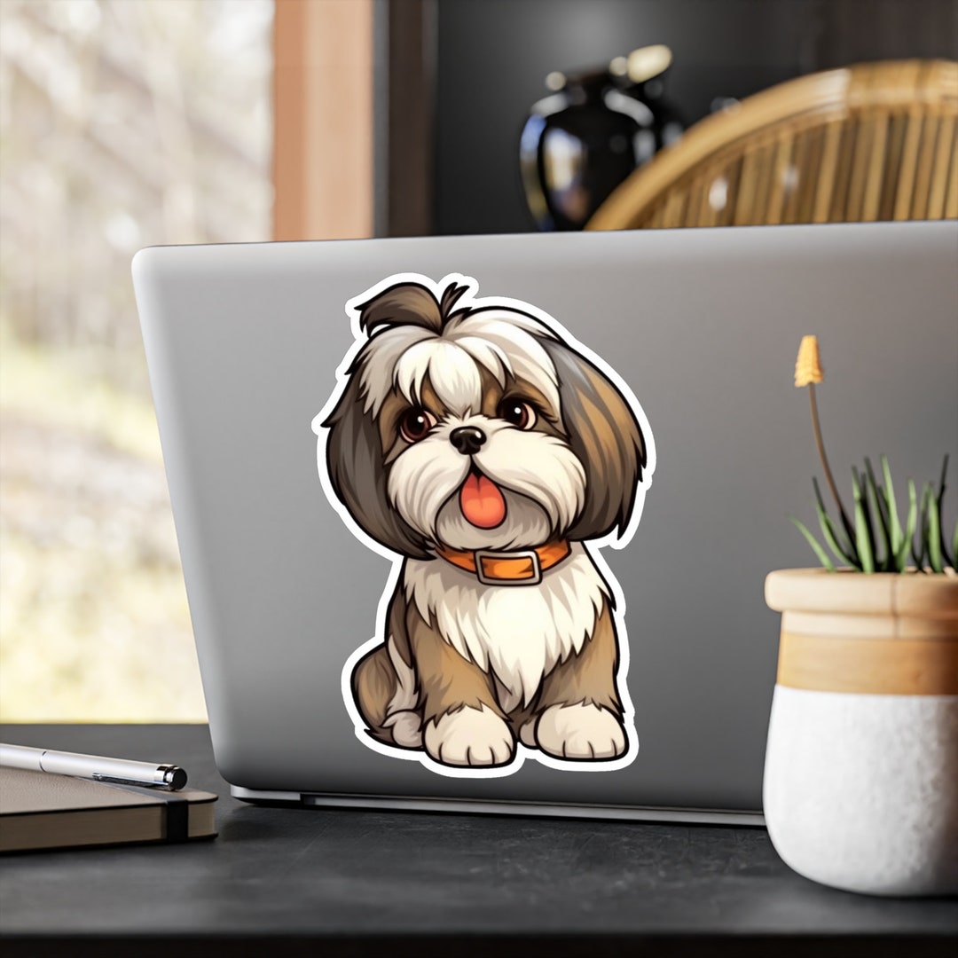 Shih Tzu Dog Decal Sticker, Sticker for Planner Journal Notebook for ...