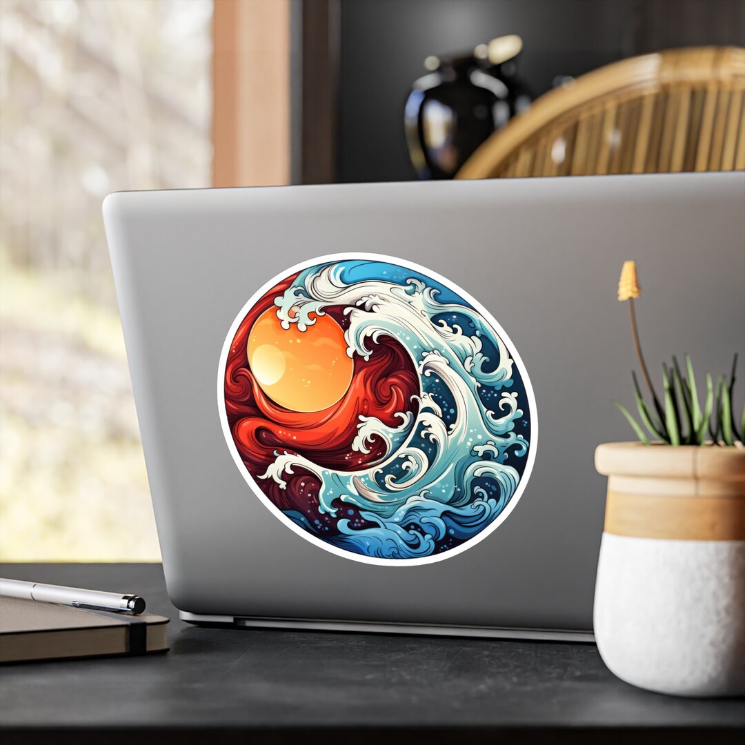 Yin Yang Vinyl Decal Sticker Harmony and Balance, for Journal Notebook ...