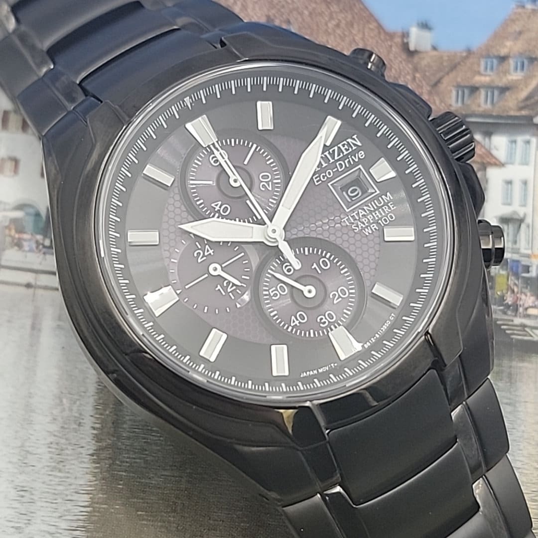 Men's Citizen Eco Drive Titanium Sapphire WR100 - Etsy