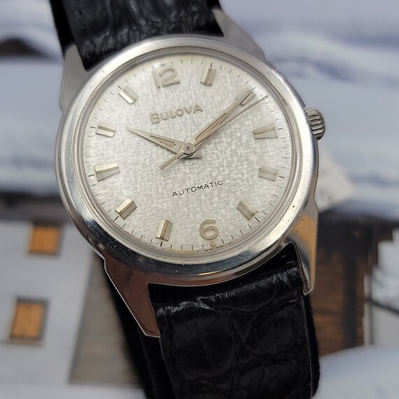 Vintage 1968 Bulova Automatic 17 Jewel Linen Dial Wri… - Gem