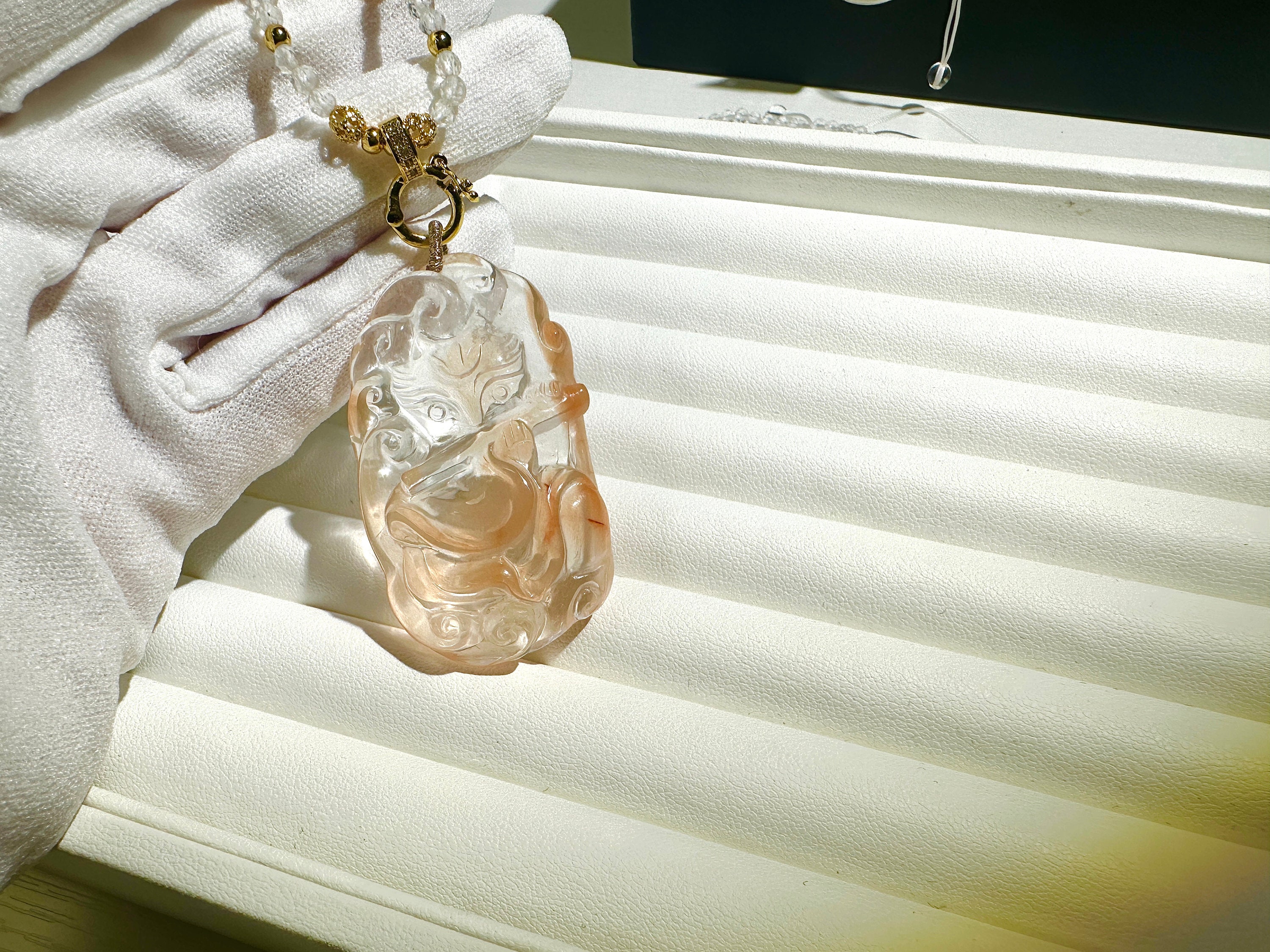 Natural High Grade Red Rabbit Hair Rutilated Quartz Necklace, Detailed ...