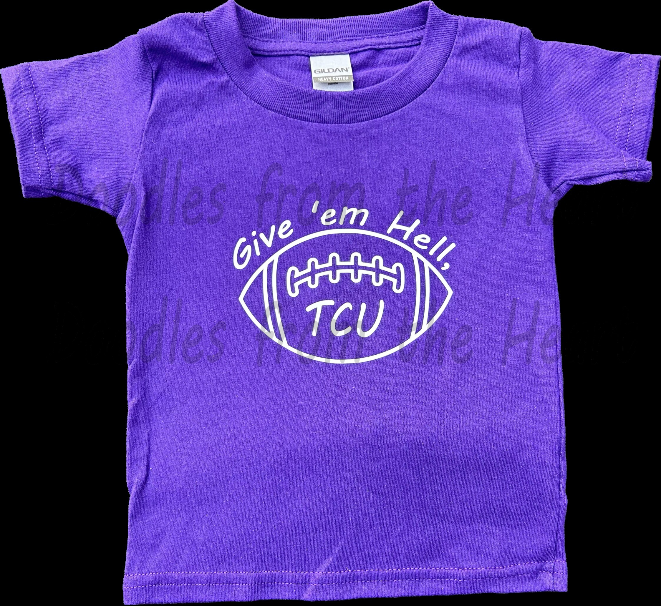 SVG Give 'em Hell TCU Football Horned Frogs - Etsy
