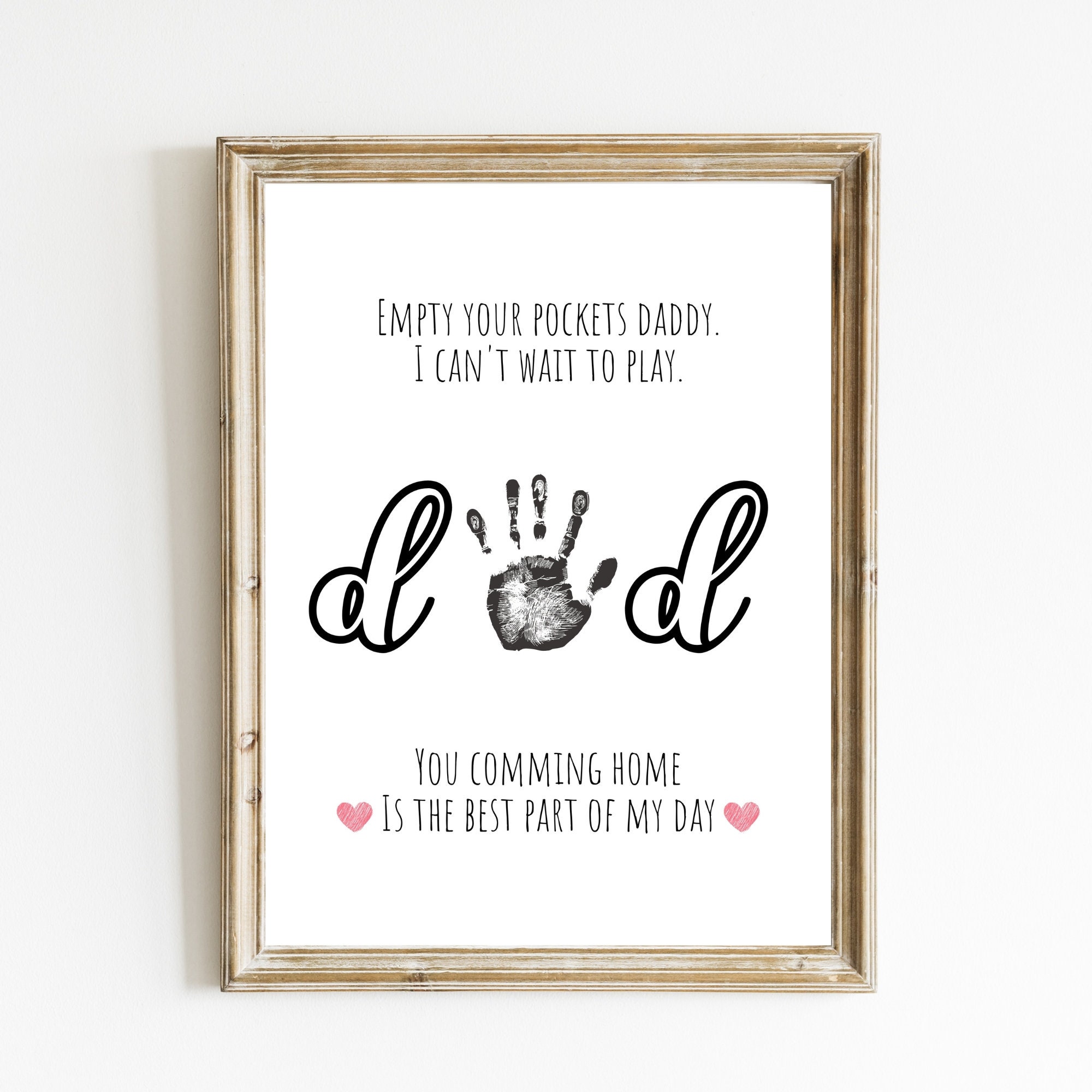Dad Poem, Dad Handprint Art Craft, Father's Day, Kids Baby Toddler ...