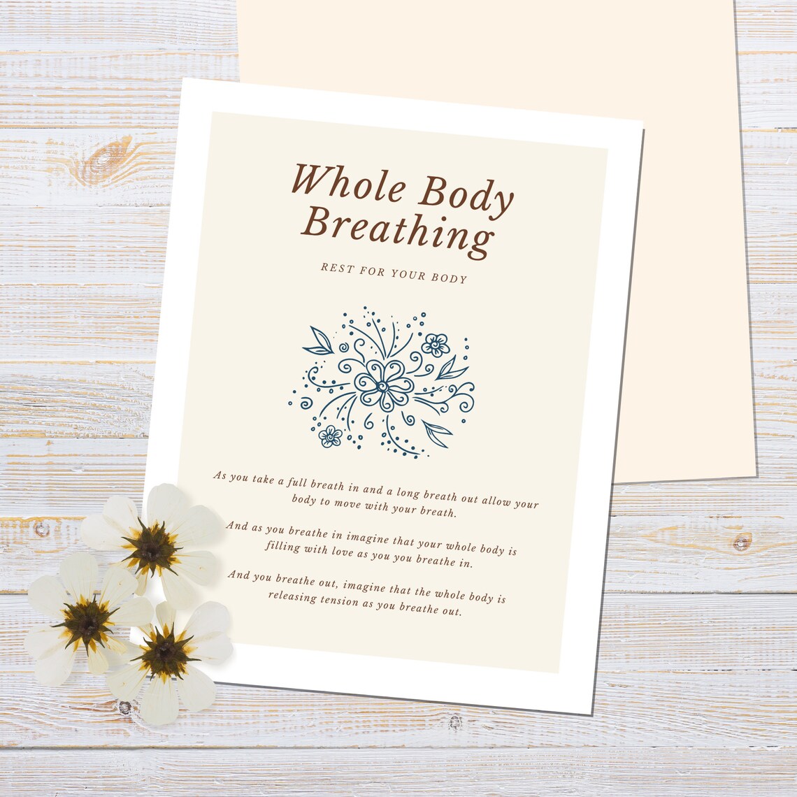 Mindful Breathing Exercise Whole Body Breathing - Etsy