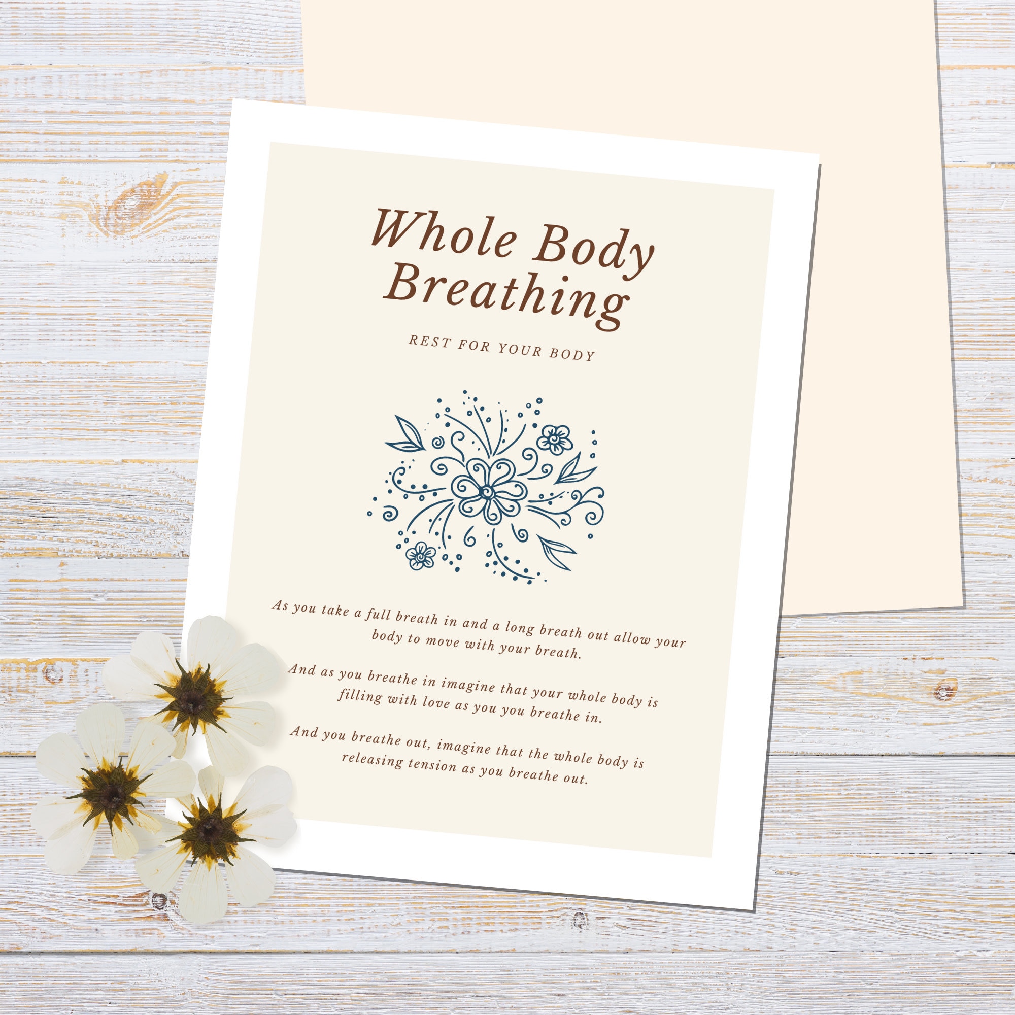 Mindful Breathing Exercise Whole Body Breathing - Etsy