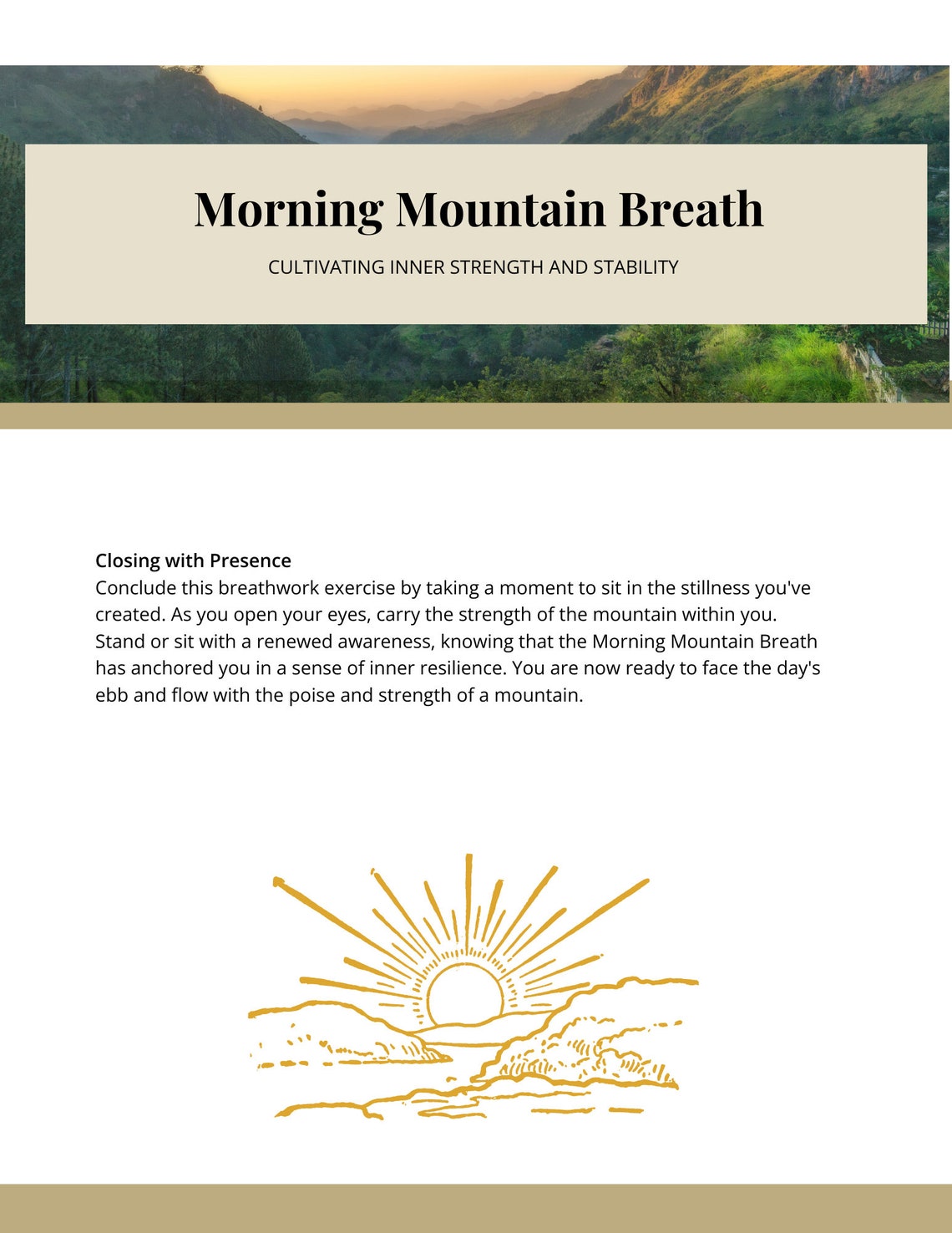 Powerful Breathing Exercise: Morning Mountain Breath | Guided Breathing ...
