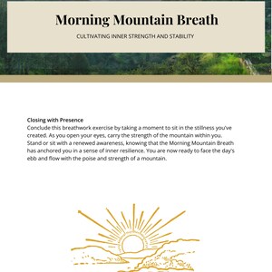 Powerful Breathing Exercise: Morning Mountain Breath | Guided Breathing ...