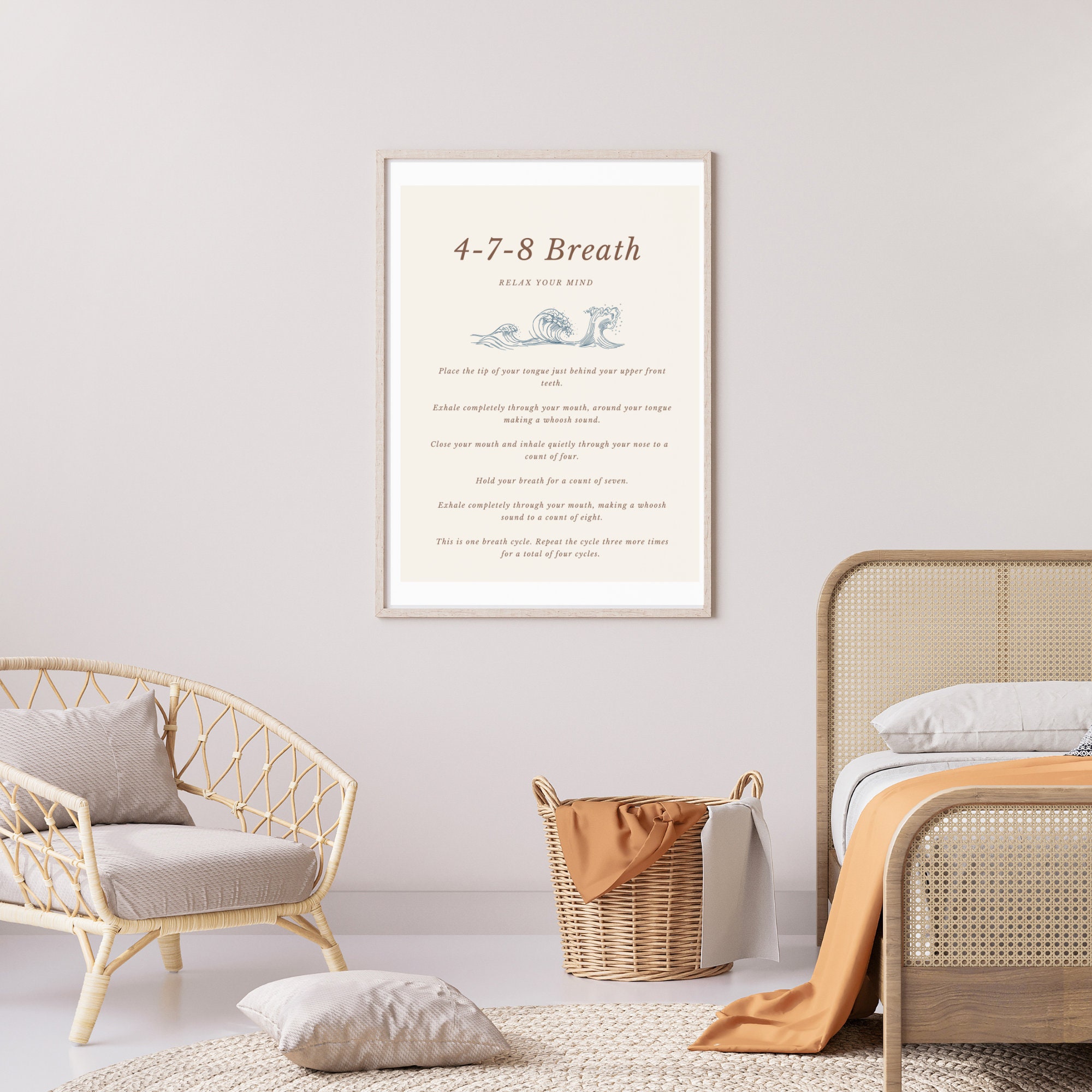 Mindful Breathing Exercise 4-7-8 Breath - Etsy