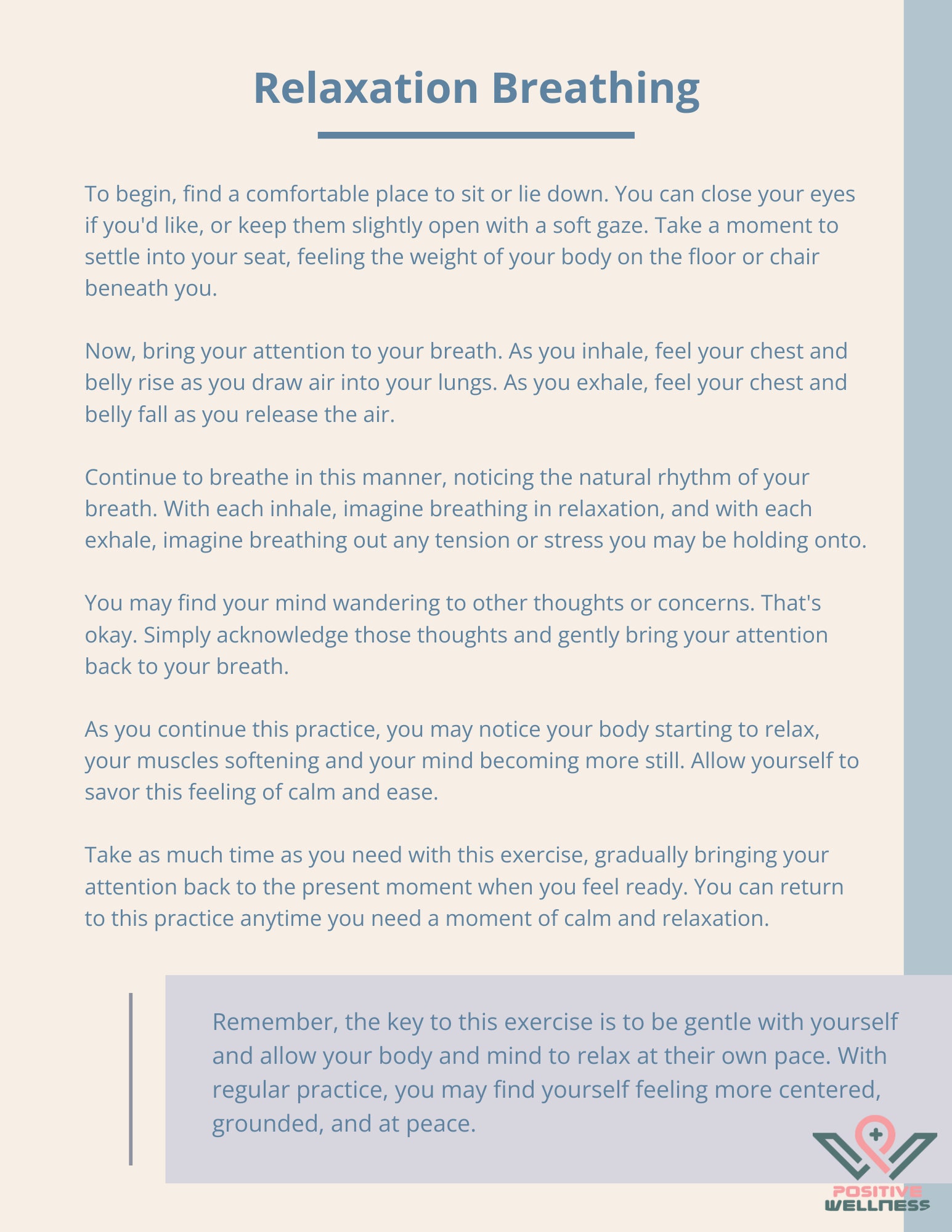 Calming Relaxation Breathing: Instant Digital Download - Stress ...
