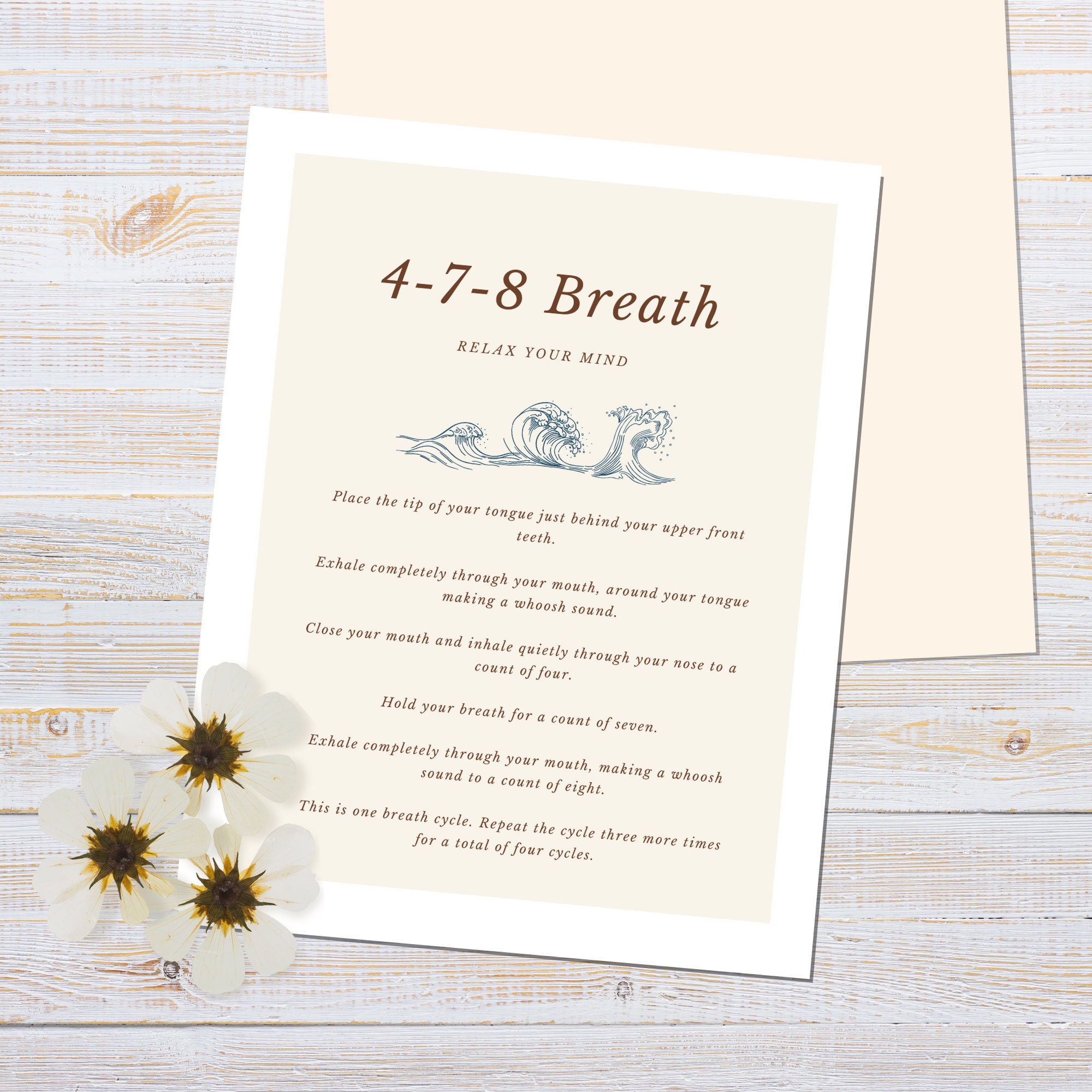 Mindful Breathing Exercise - 4-7-8 Breath - Etsy