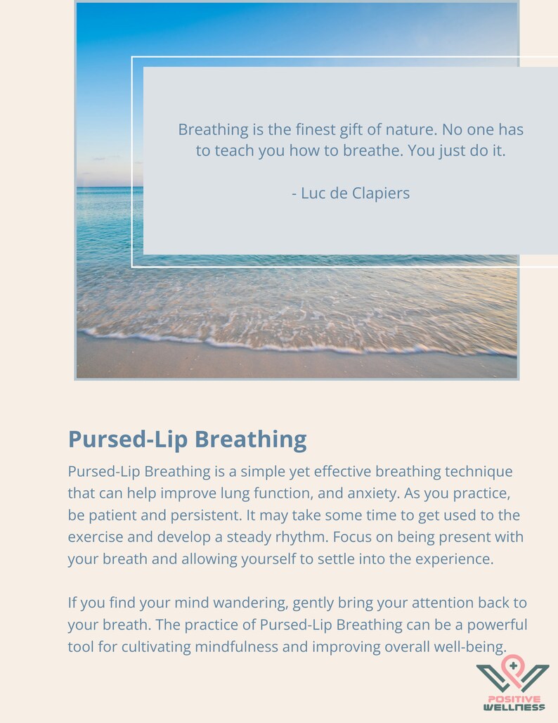 Calming Pursed-lip Breathing: Instant Digital Download Relieve Stress ...
