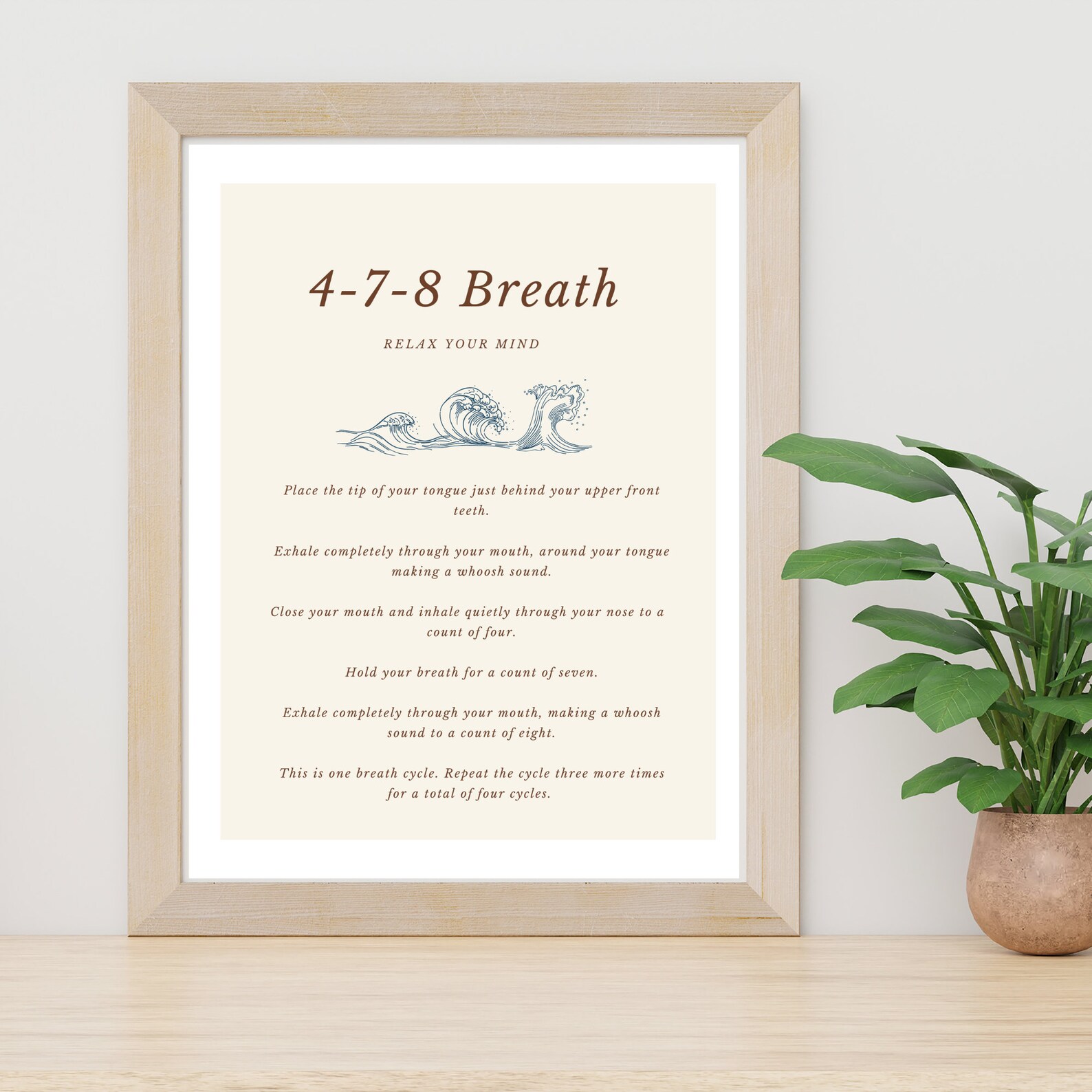Mindful Breathing Exercise - 4-7-8 Breath - Etsy