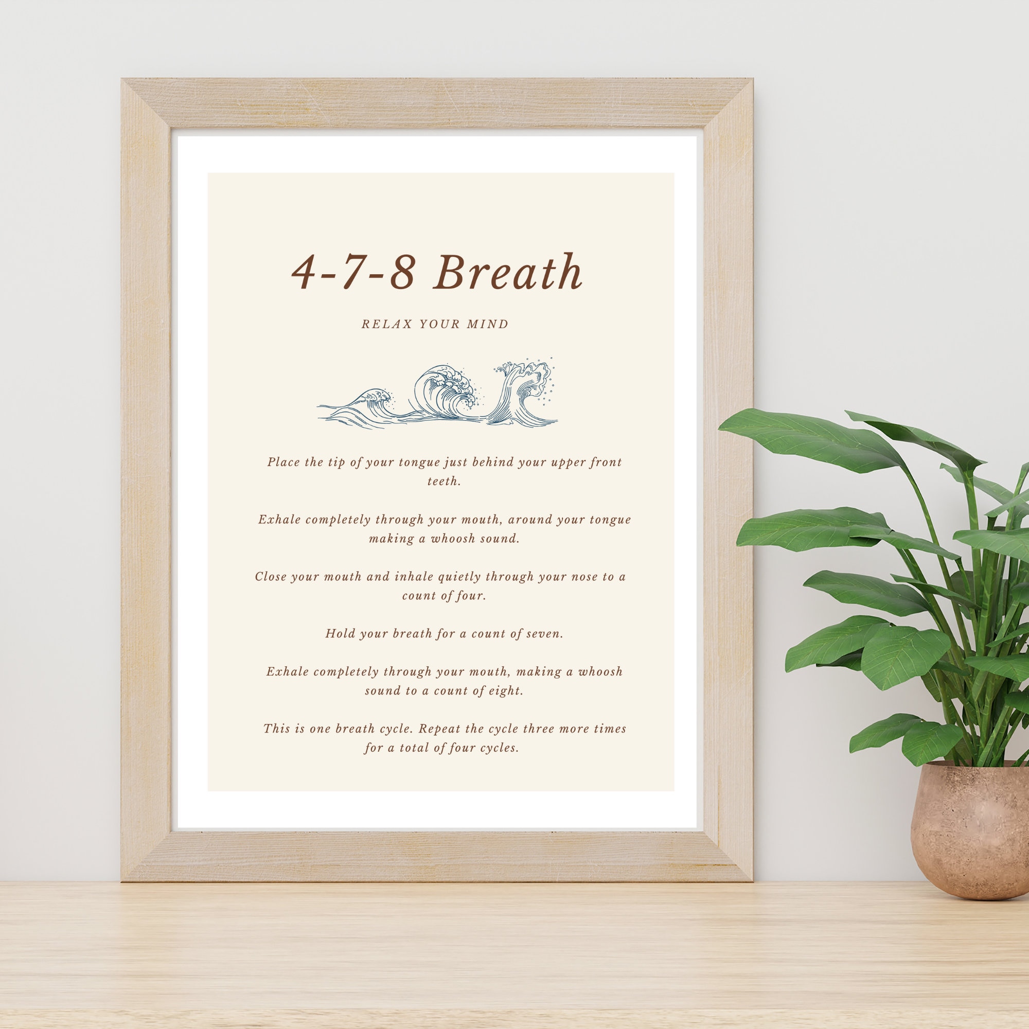 Mindful Breathing Exercise 4-7-8 Breath - Etsy