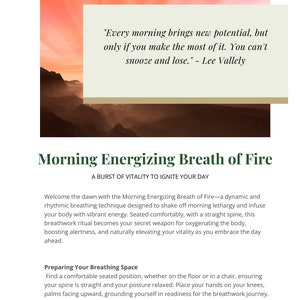 Powerful Breathing Exercise: Morning Energizing Breath of Fire | Guided ...