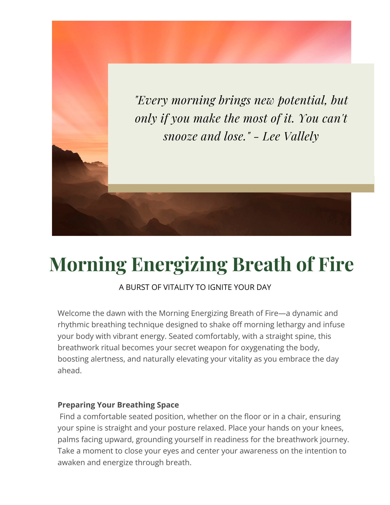 Powerful Breathing Exercise: Morning Energizing Breath of Fire | Guided ...
