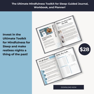 The Ultimate Mindfulness Sleep Toolkit | Insomnia Relief| Sleep Self Care Guided Journal ...