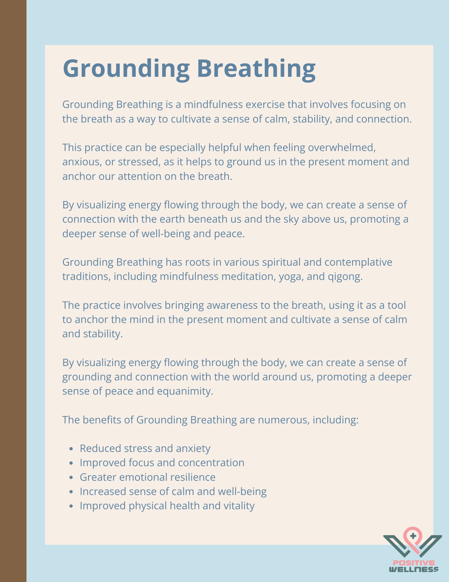 Calming Grounding Breathing: Instant Digital Download - Connect With ...