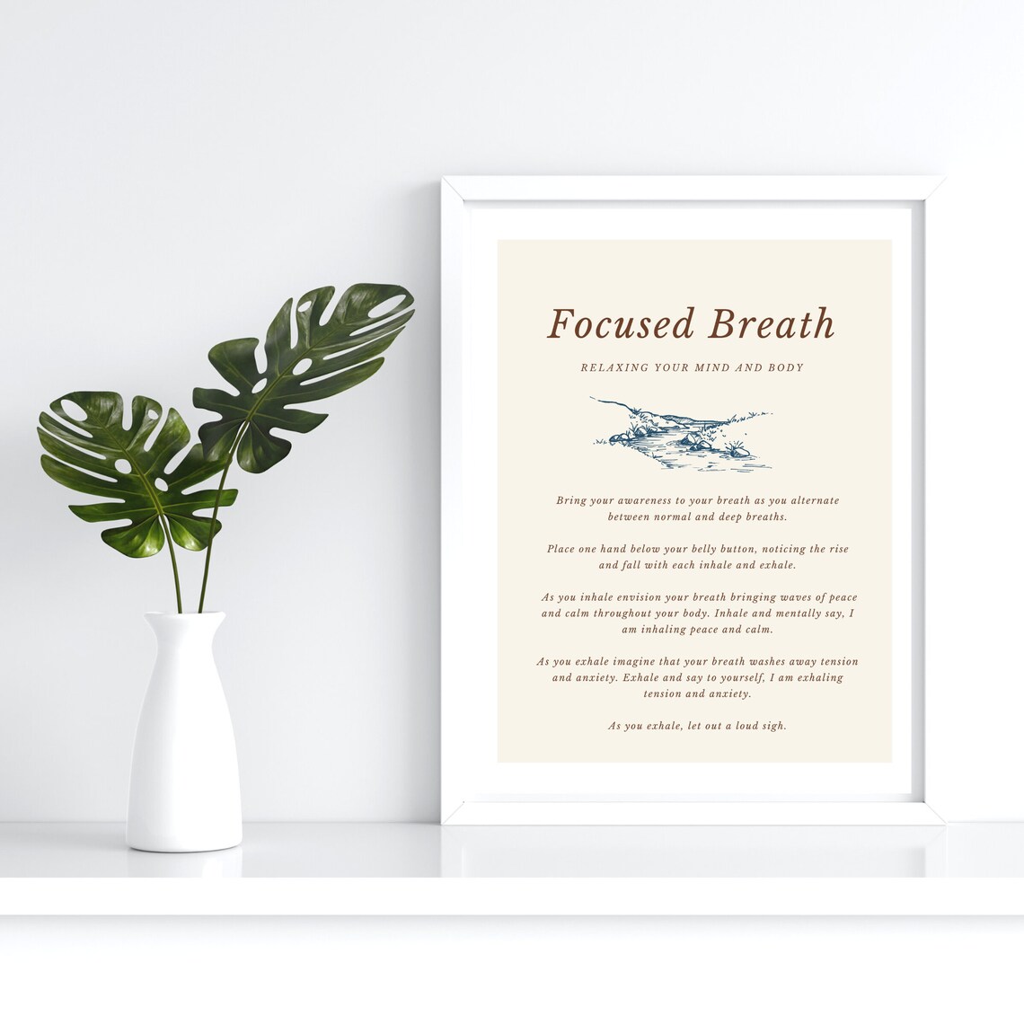 Mindful Breathing Exercise - Focused Breathing - Etsy