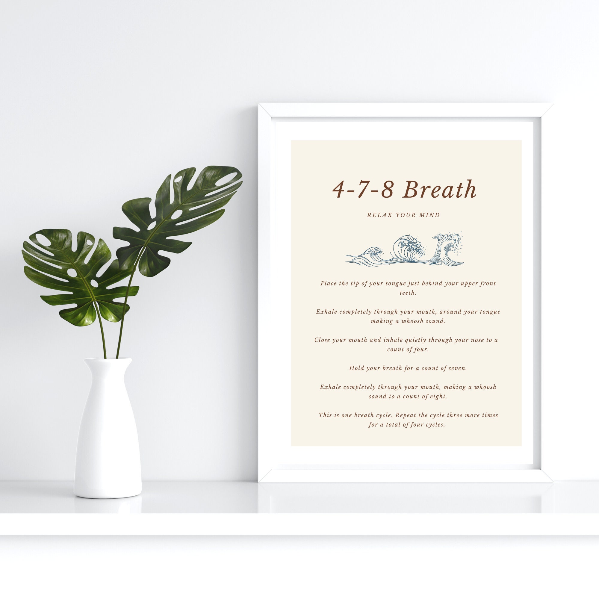 Mindful Breathing Exercise - 4-7-8 Breath - Etsy