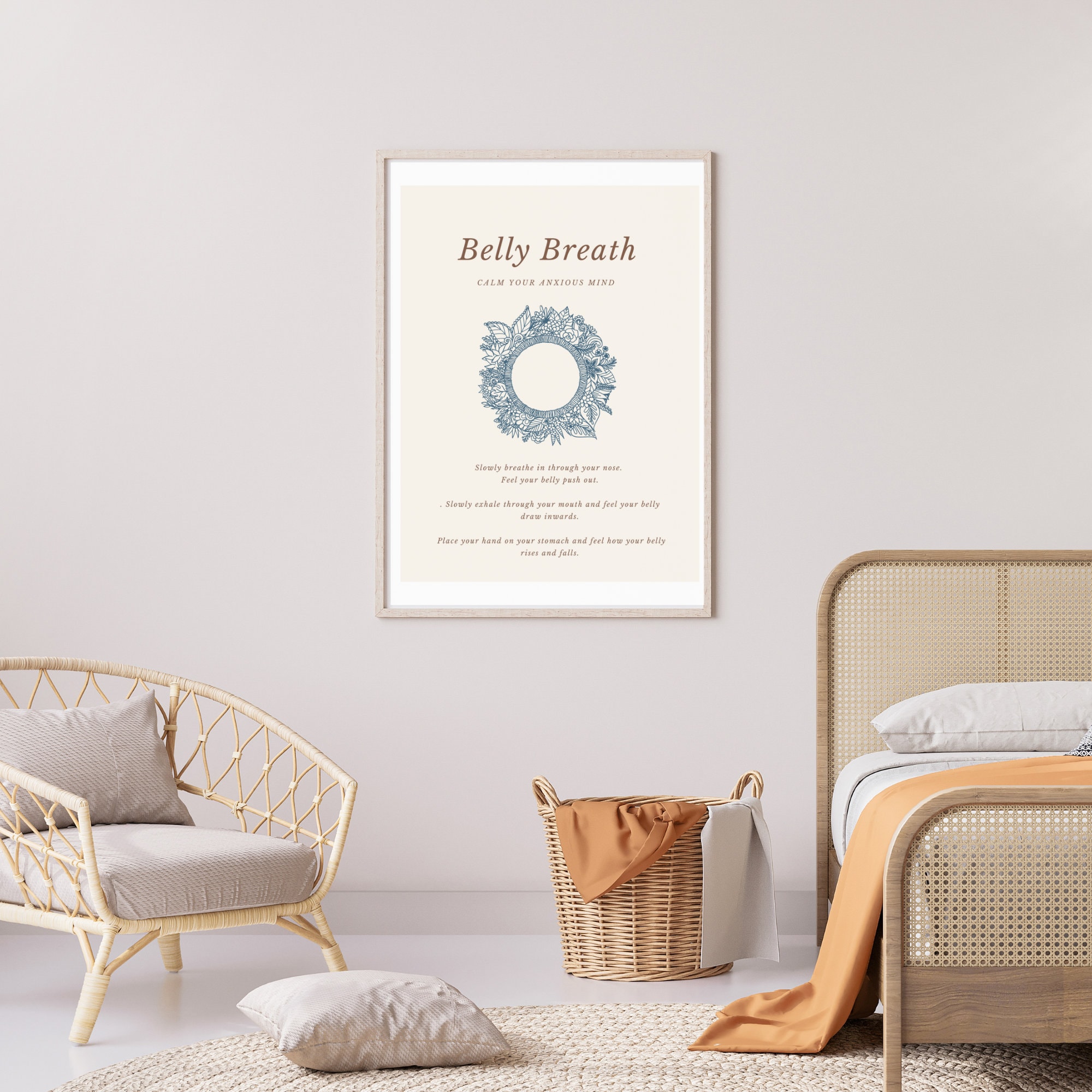 Mindful Breathing Exercise - Belly Breath - Etsy