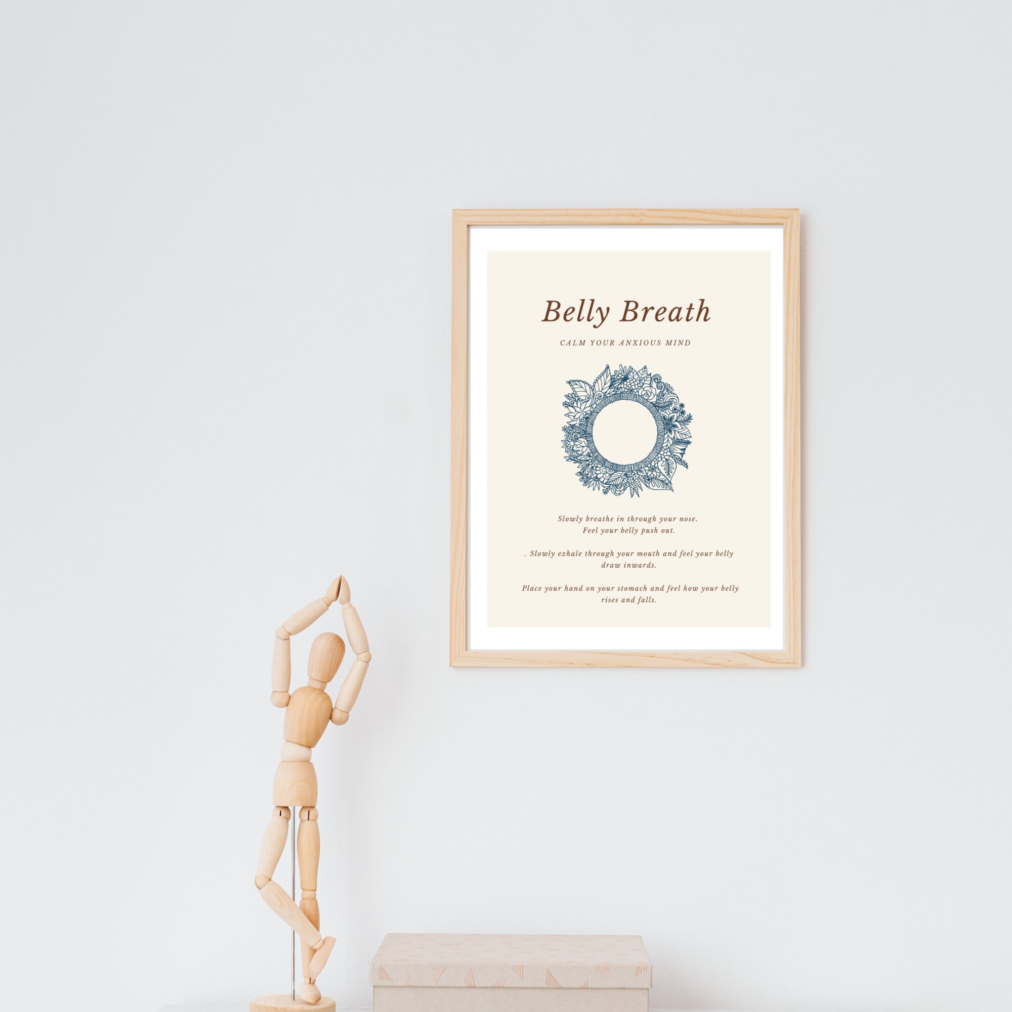 Mindful Breathing Exercise Belly Breath - Etsy