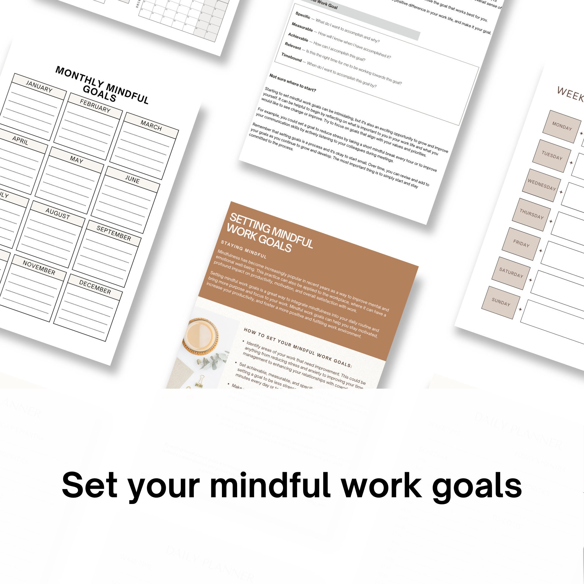 The Ultimate Mindfulness for Work Planner Workplace Wellness - Etsy