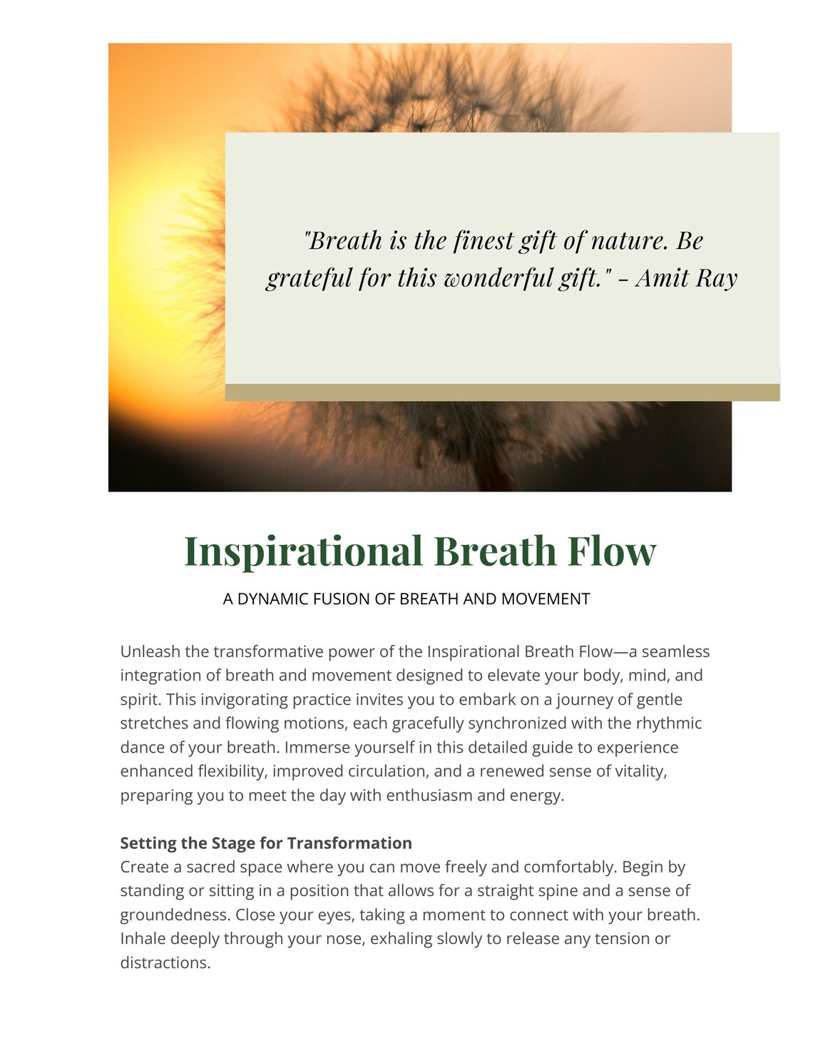 Powerful Breathing Exercise: Inspirational Breath Flow | Guided ...
