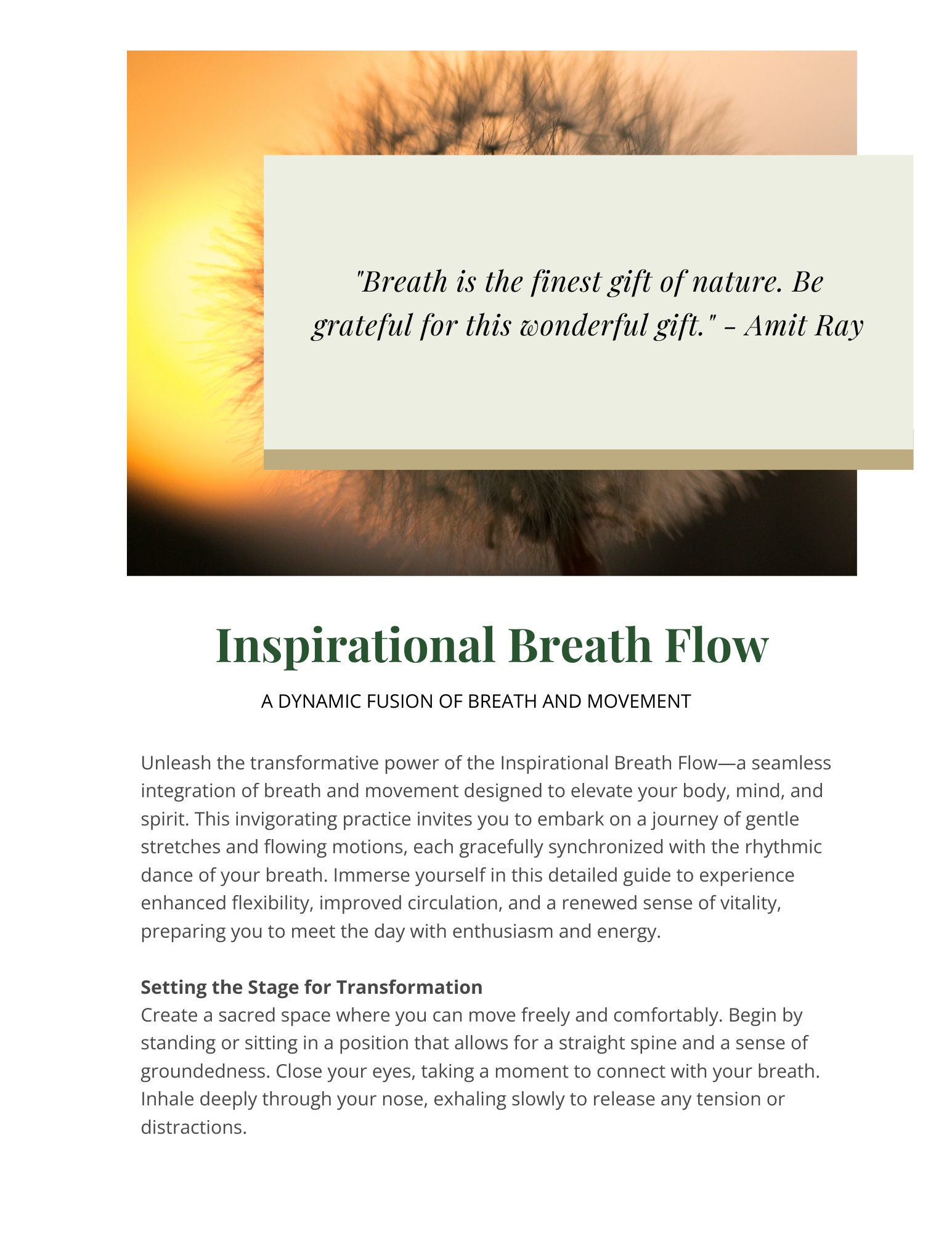 Powerful Breathing Exercise: Inspirational Breath Flow | Guided ...