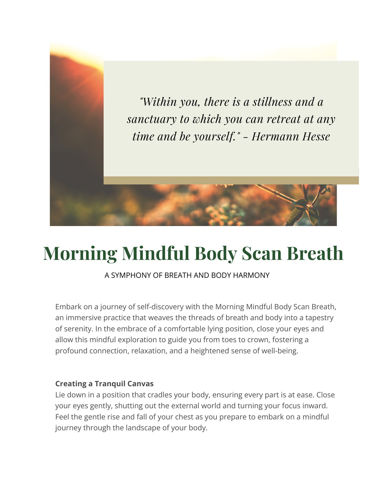 Powerful Breathing Exercise: Morning Mindful Body Scan Breath | Guided ...