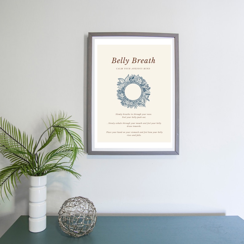 Mindful Breathing Exercise - Belly Breath - Etsy
