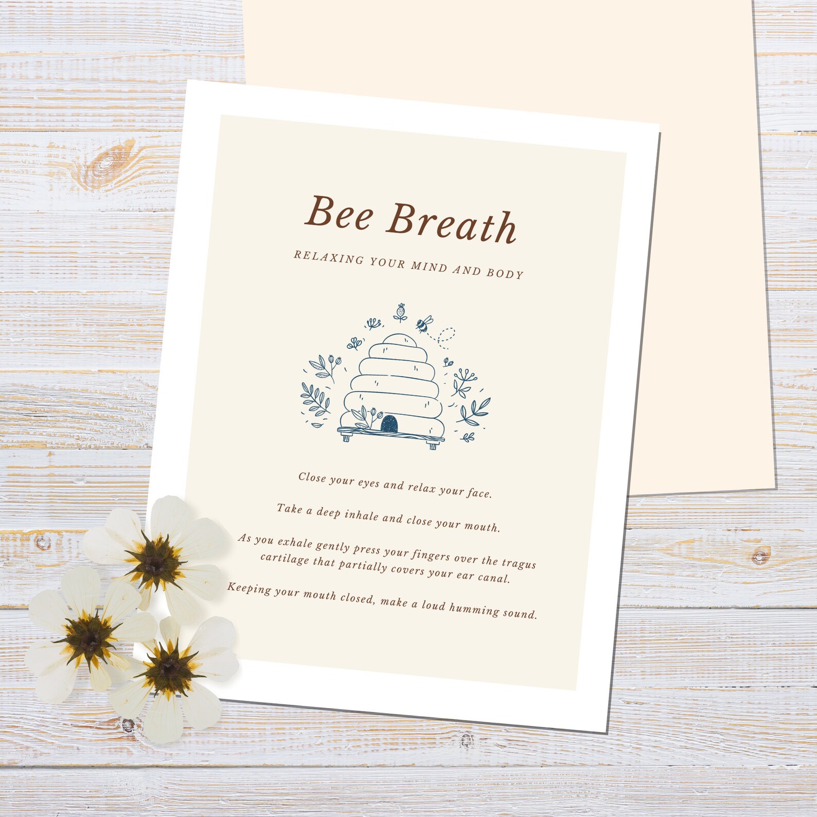 Mindful Breathing Exercise - Bee Breath - Etsy