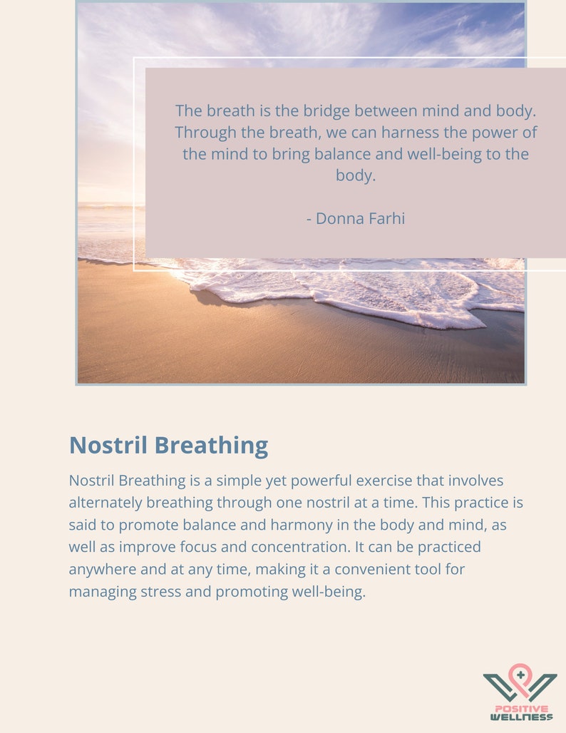 Calming Nostril Breathing: Instant Digital Download Cultivate Mind-body ...