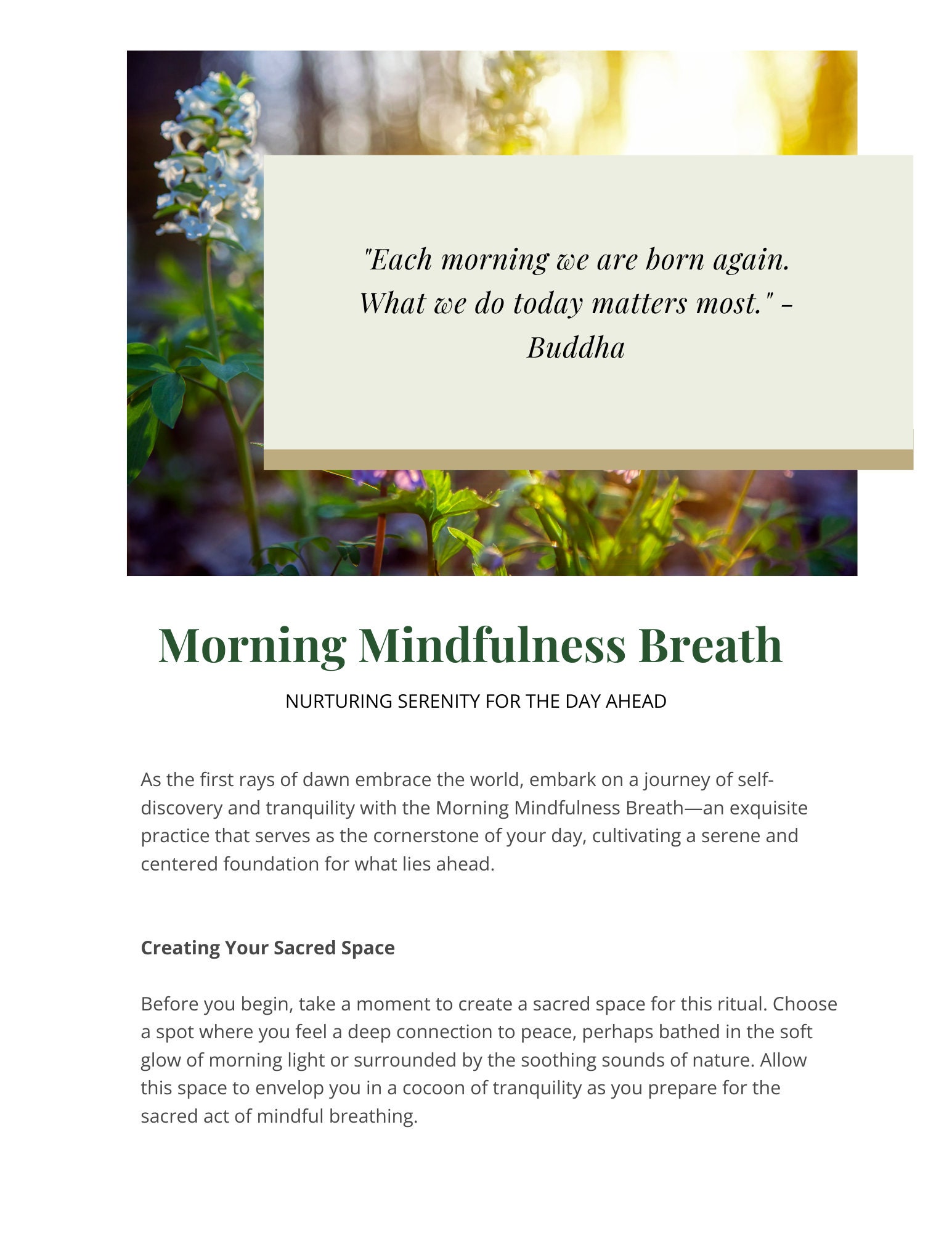 Powerful Breathing Exercise: Morning Mindfulness Breath | Guided ...