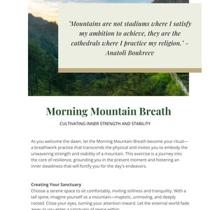 Powerful Breathing Exercise: Morning Mountain Breath | Guided Breathing ...