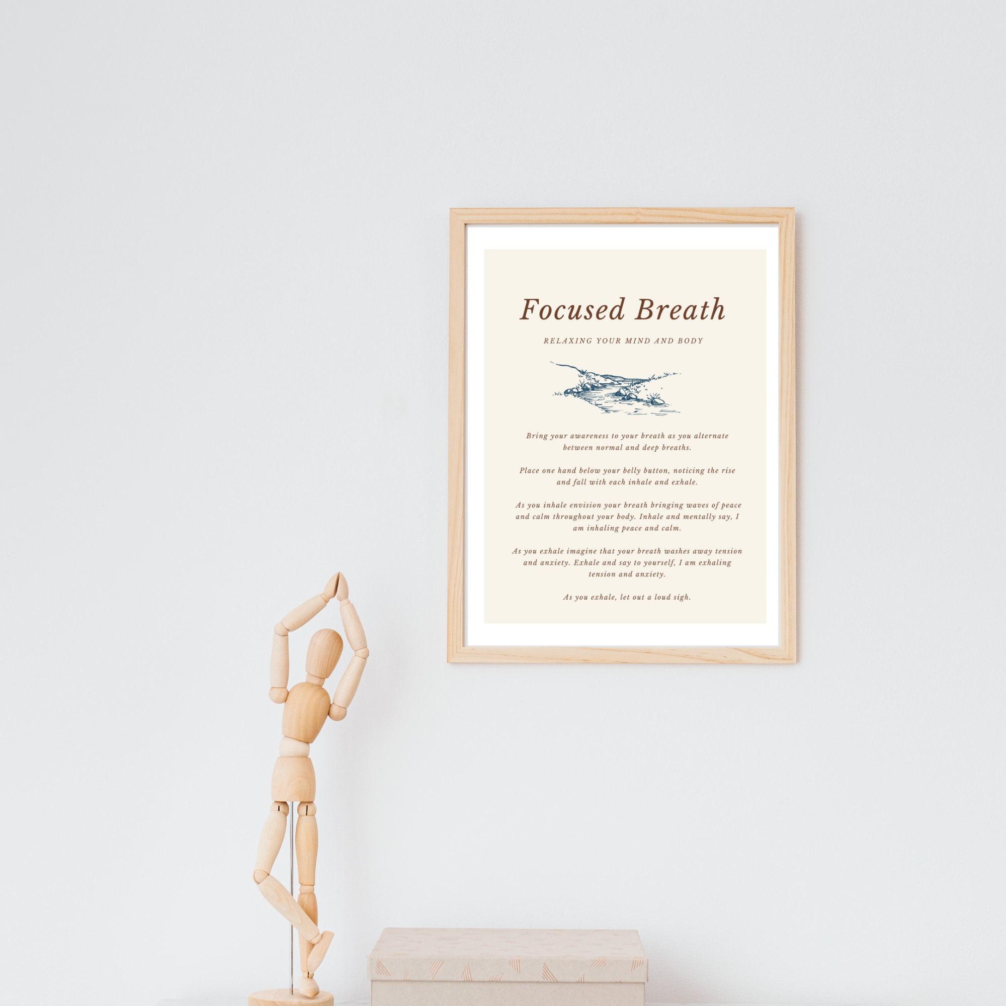 Mindful Breathing Exercise - Focused Breathing - Etsy