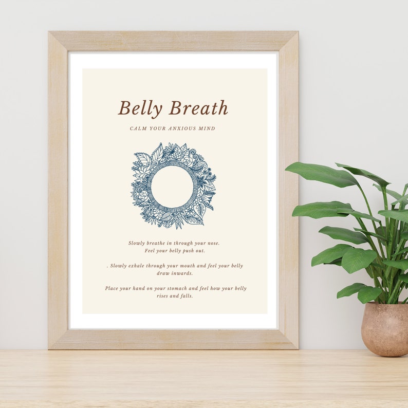 Mindful Breathing Exercise - Belly Breath - Etsy